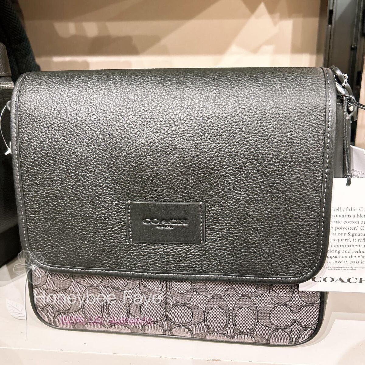 NWT Coach MEN'S Sprint Map Bag 25 In Signature Jacquard NWT Coach MEN'S Sprint Map Bag 25 In Signature Jacquard