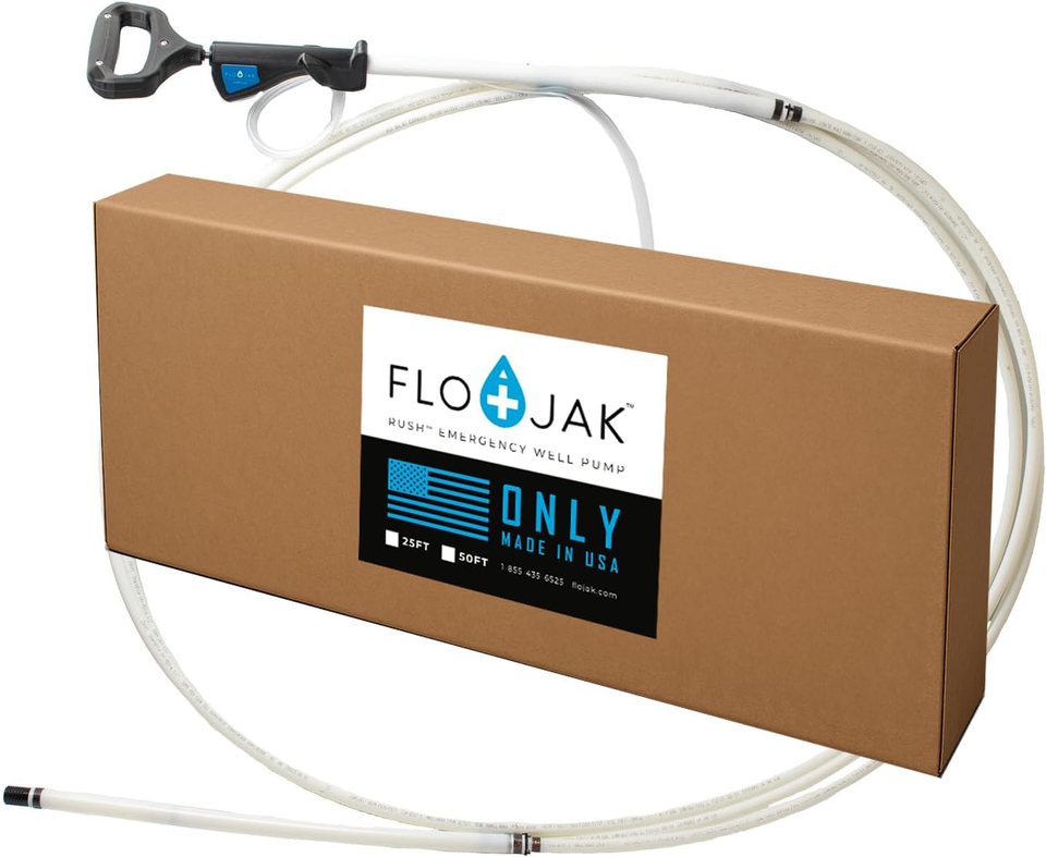 Flojak 50Ft Emergency Backup Well Pump Kit – Manual Rush™ Water Pump ...