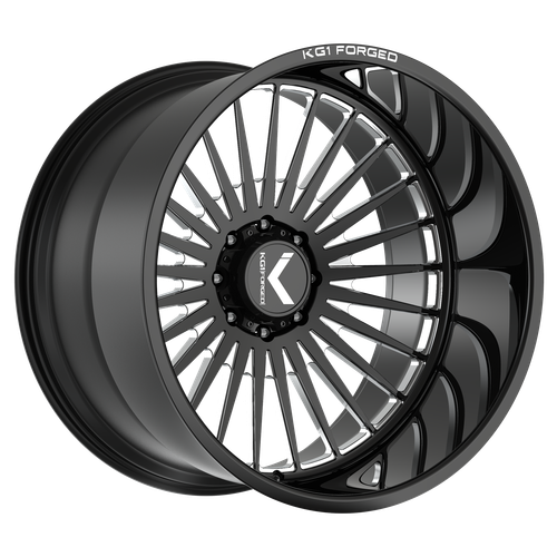 26x14 KG1 Forged KC060 Czar Gloss Black Milled Wheels Blank (-76mm) Set ...
