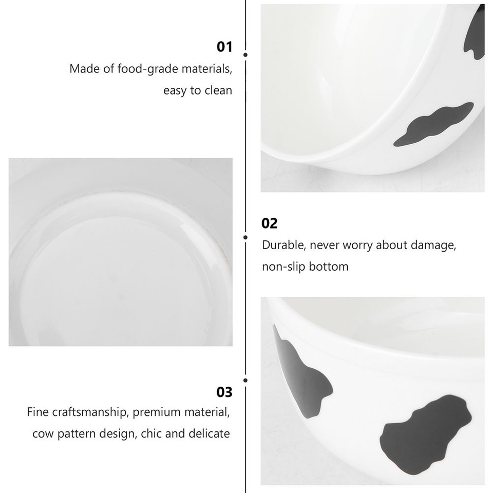 Fruit Bowl Modern Farmhouse Cow and White Bowls Serving | eBay UK