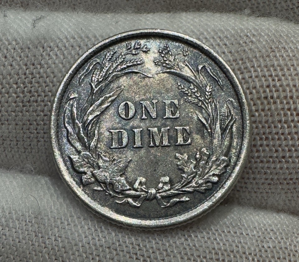 1892 United States Silver Barber Dime 10C Better Date UNC Lustrous ...
