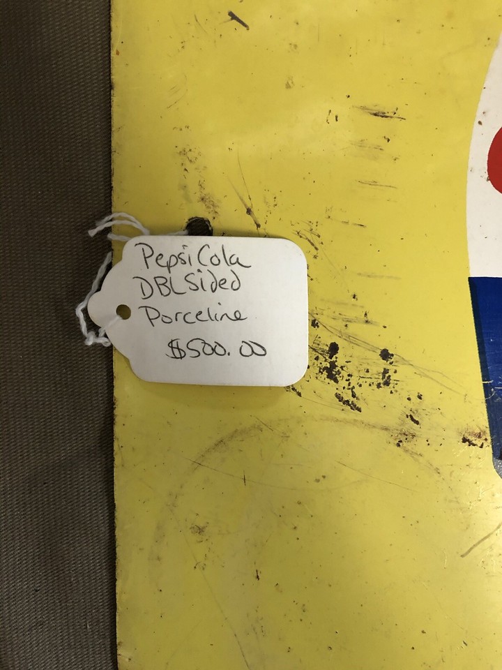 Vintage Porcelain Yellow Pepsi Sign | eBay