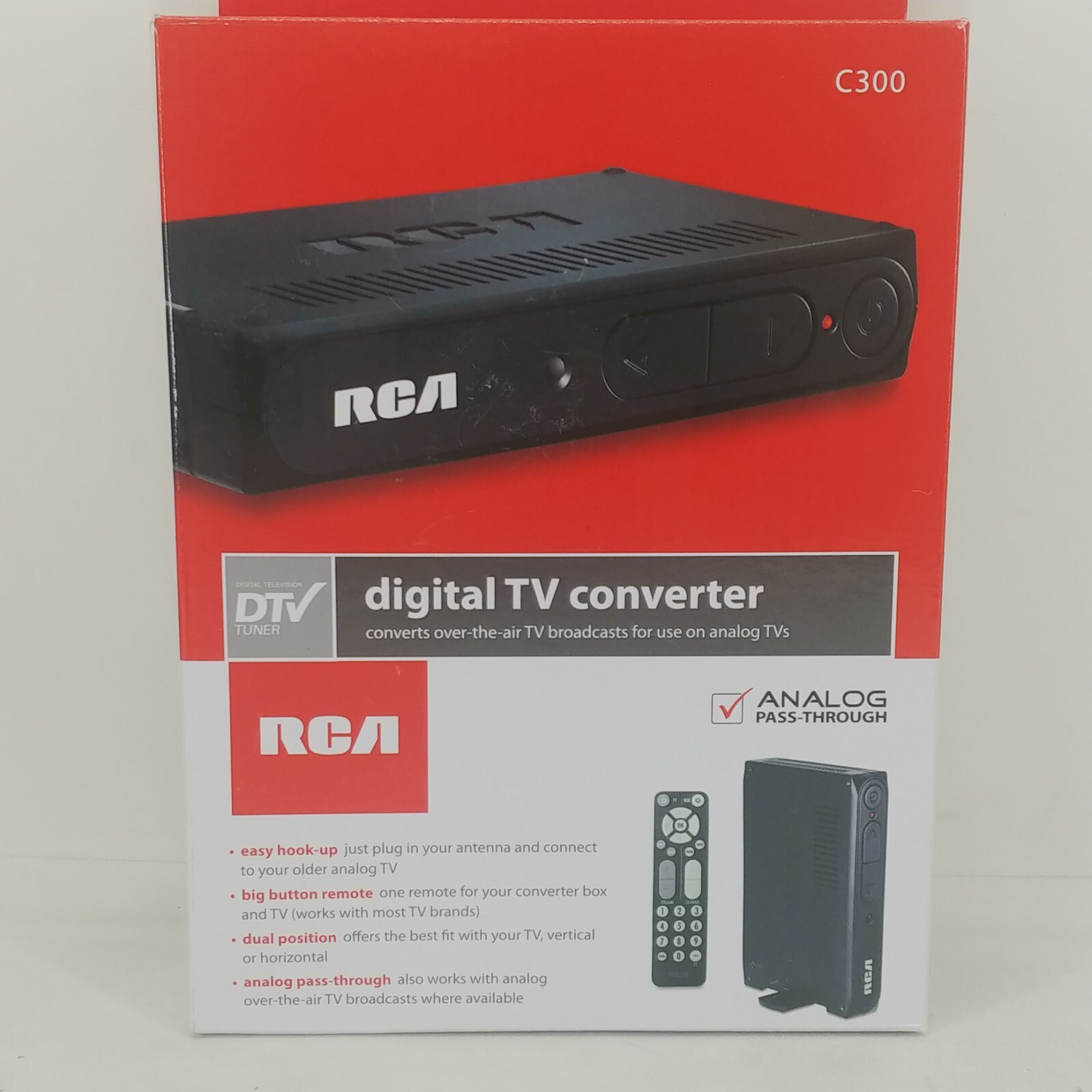 RCA Digital TV Converter Box Model C300 w/ Remote Control - New in Box ...