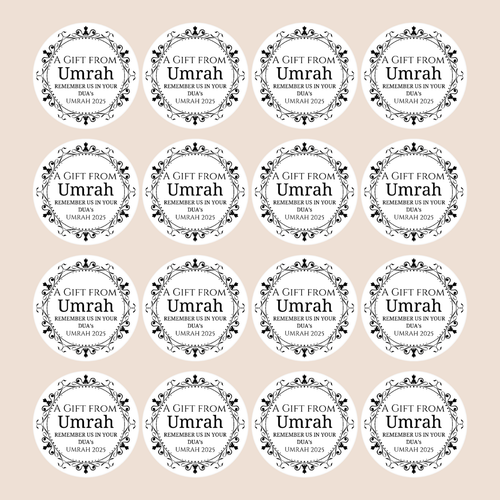 Umrah Mubarak Labels | Personalized Islamic Gift Tags | Perfect for ...