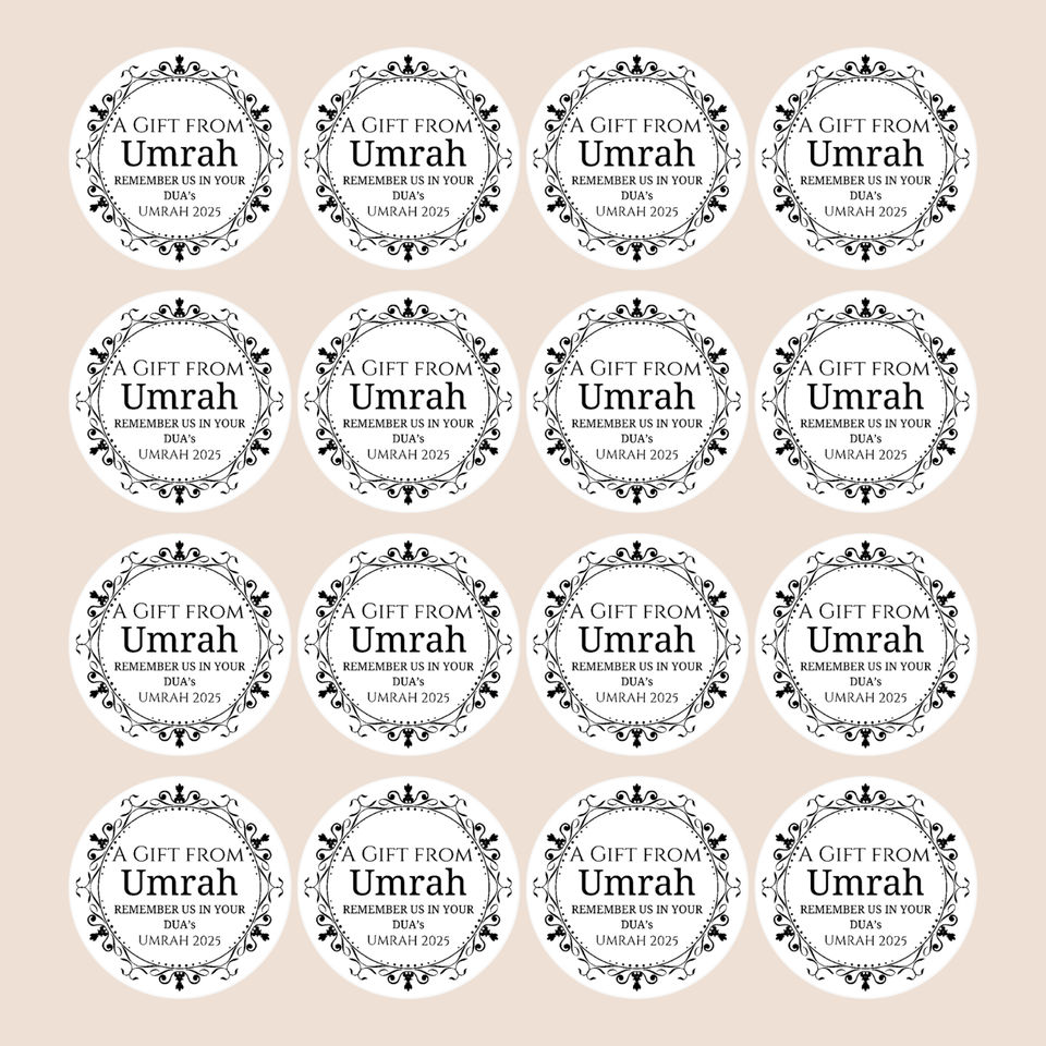 Umrah Mubarak Labels | Personalized Islamic Gift Tags | Perfect for ...
