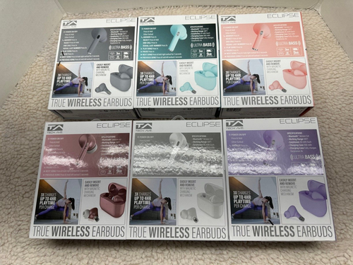 NEW FACTORY SEALED - TECH AVE True Wireless Earbuds with Charging Case ...
