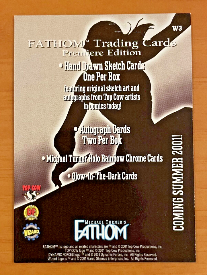 2001 Top Cow Dynamic Forces Michael Turner's Fathom Trading Cards Promo ...