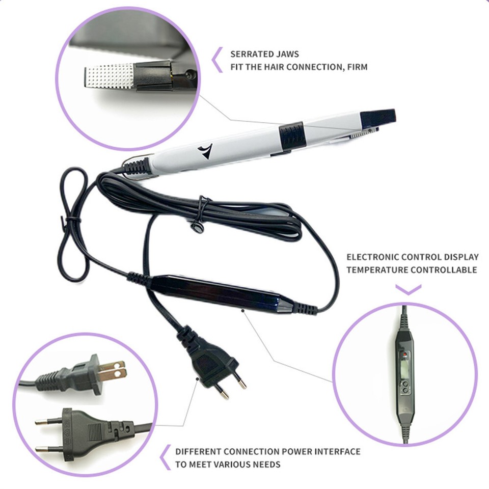 New UV Light Hair Extensions Kit Set Glue v light hair extension ...