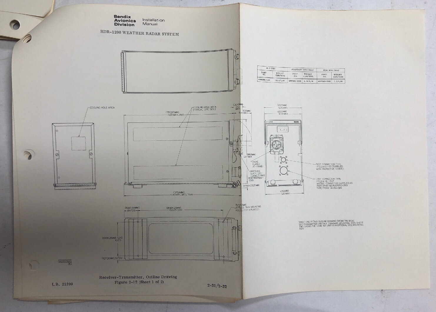 Bendix RDR-1200 Weather Radar System Installation Manual 1977- Original | eBay