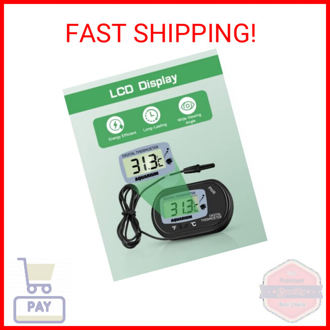 Zacro Digital Aquarium Thermometer, Fish Tank Thermometer, Water ...