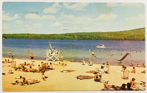 Lake Sunapee Beach Postcard Sunapee State Park, NH PM 1982 | eBay