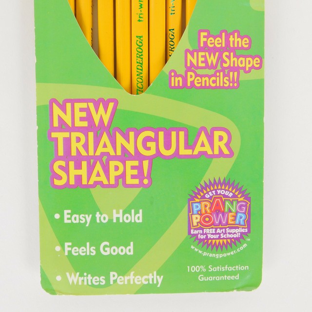 TICONDEROGA Tri-Write Triangular Pencils Standard Size Wood-Cased #2 HB ...