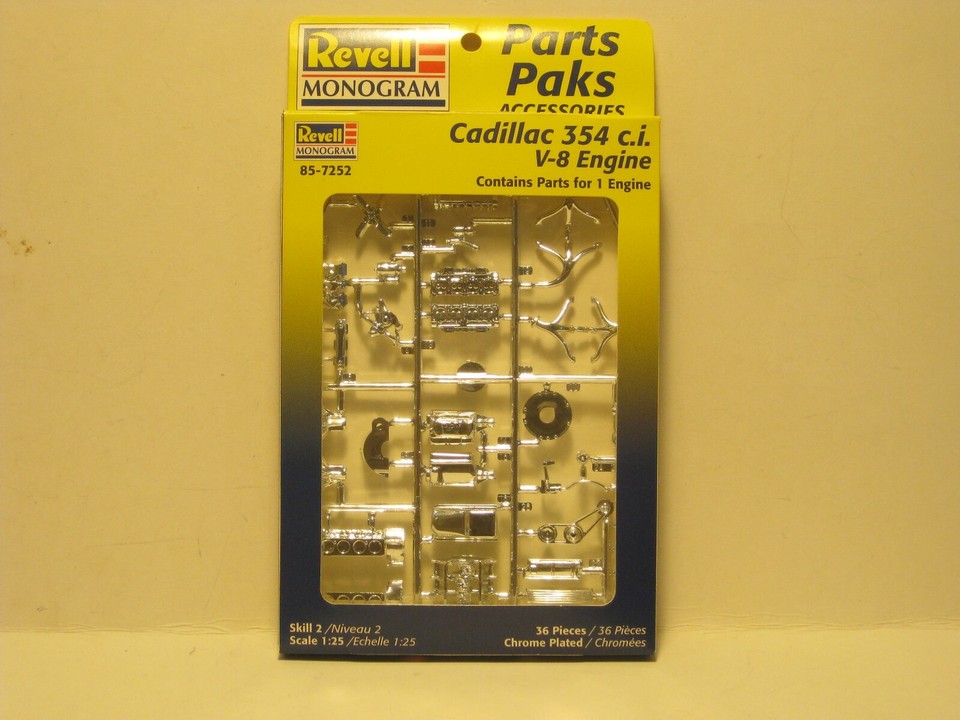 REVELLMONOGRAM PARTS PAKS 354 CADILLAC ENGINE 1/25SEALED SOLD AS IS AND ...