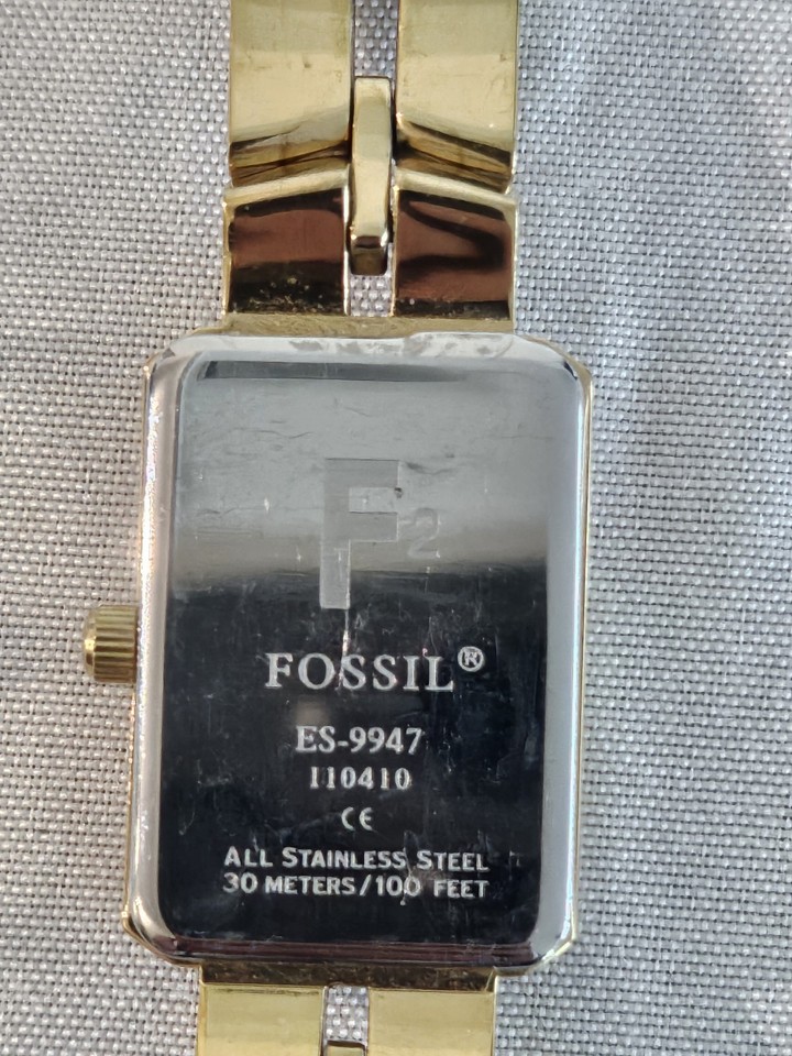 Vintage gold-tone stainless steel Fossil F2 women's watch. | eBay