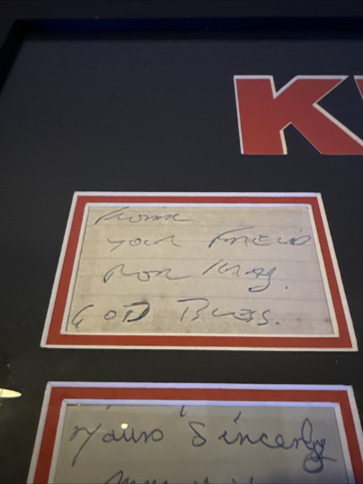 Violet Kray Reg Kray Ron Kray C Kray Signed Framed Display - Genuine ...