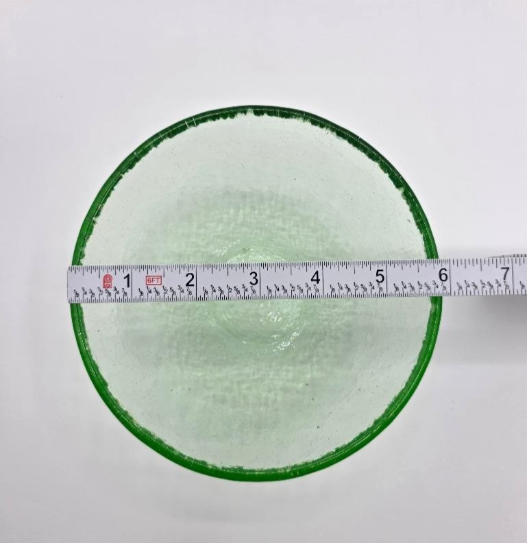 Fire and Light Recycled Glass Celery Green Small Bowl FLAWS 6” | eBay