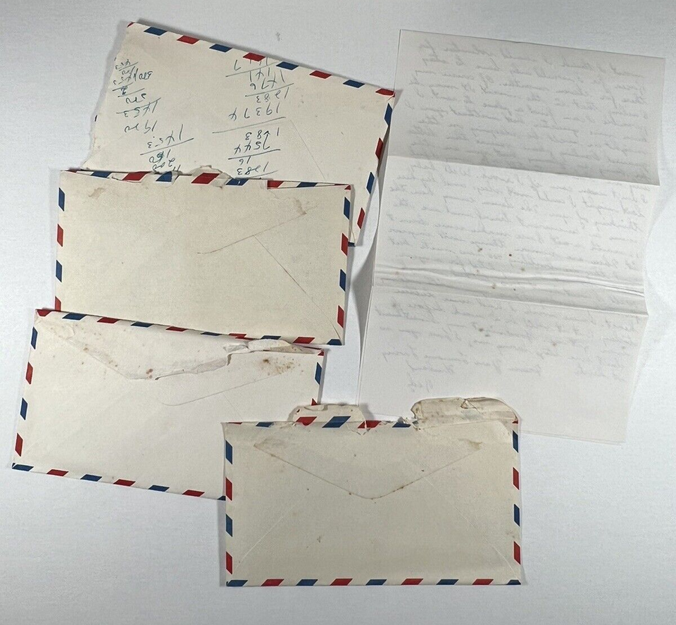 1955 Airmail Letters x4 - APO 235 / APO 239 - Korea / Japan - Letters ...