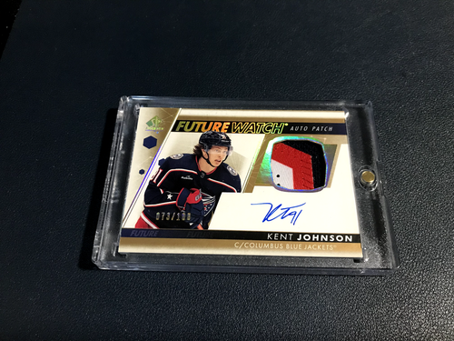 2022-23 SP Authentic Future Watch Patch Auto Kent Johnson 73/100 #FWAP ...