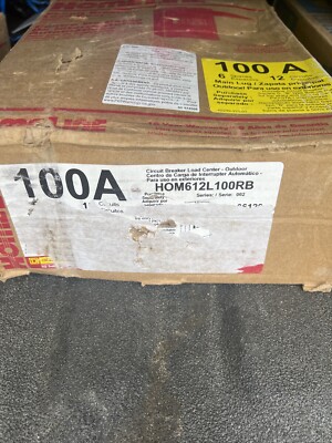 SQUARE D HOM612L100RB Load Center,100A,Lug,1 Phase,6 Spaces | eBay