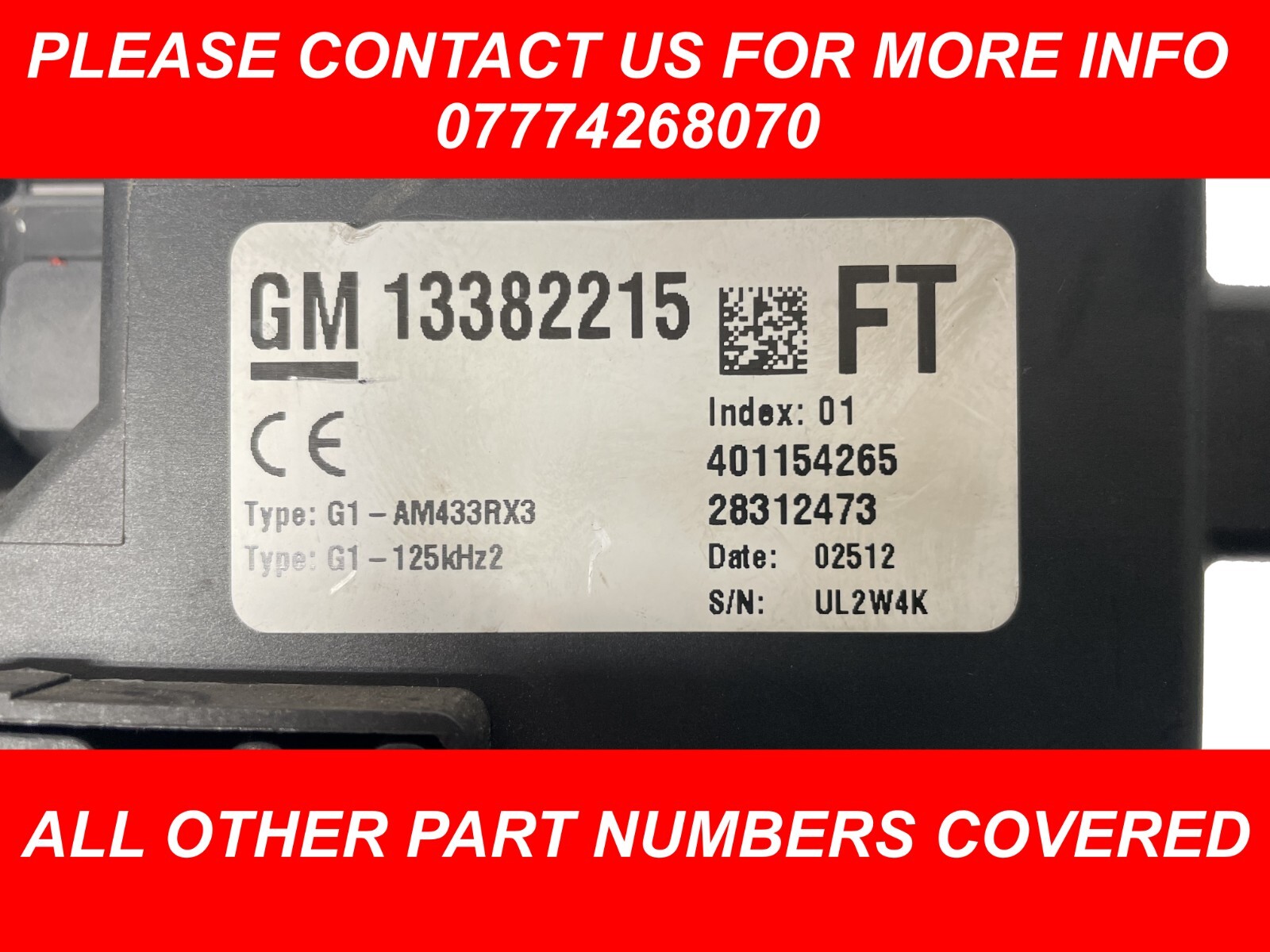Vauxhall CORSA D BCM Body Control Module 13382215 75128 for sale online ...