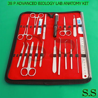 38 P ADVANCED BIOLOGY LAB ANATOMY MEDICAL STUDENT KIT WITH SCALPEL ...
