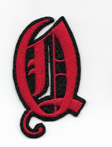 1" Old English Embroidered Red Patch Pick Letters Iron On or Sew On | eBay