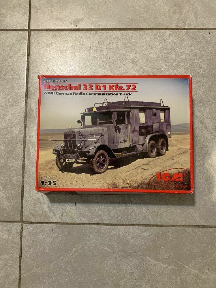 ICM 35467-1/35 German Radio Communication Truck Henschel 33 D1 Kfz.72 ...