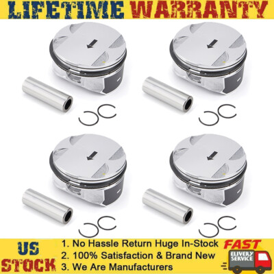4 Set Engine Piston & Rings Kit For Chevy Captiva Cobalt Equinox HHR ...