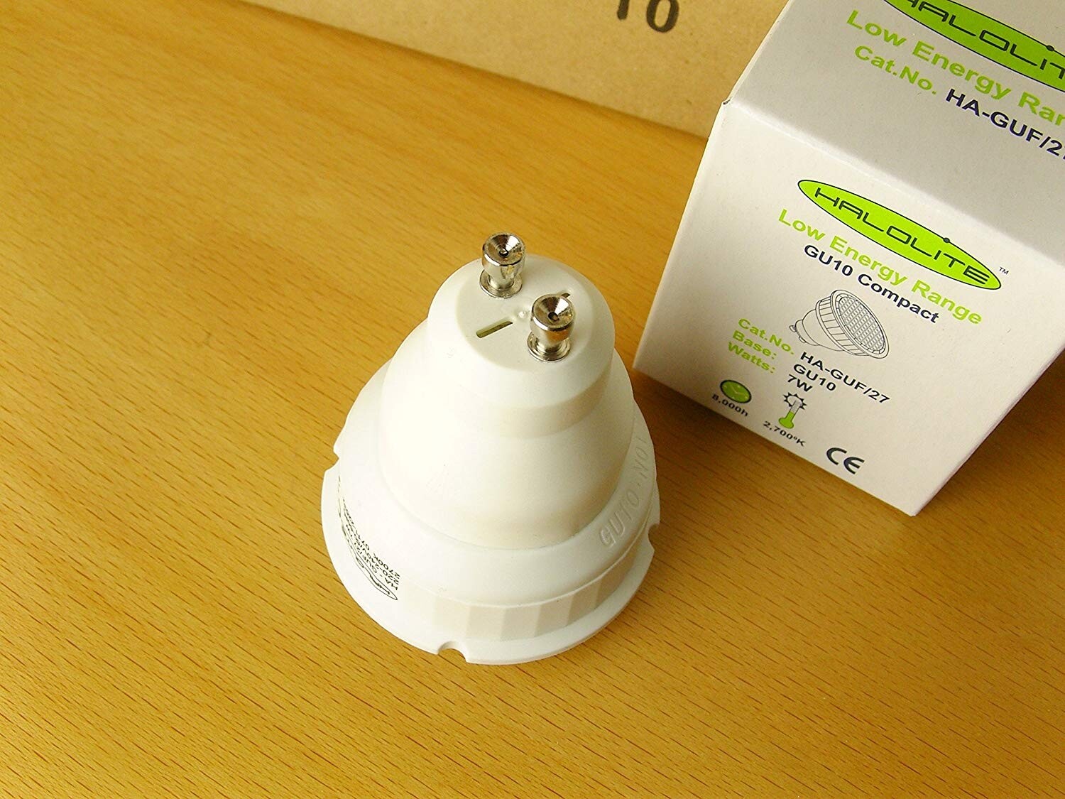 Halolite HA-GUF/27 GU10 Low Energy Bulb 7W 2700K Warm White | eBay