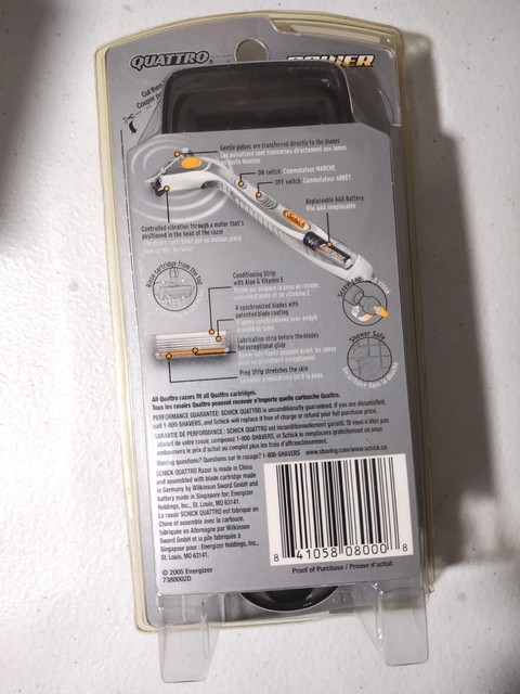 Schick Quattro Power Razor 1 Cartridge Battery Operated for sale online ...