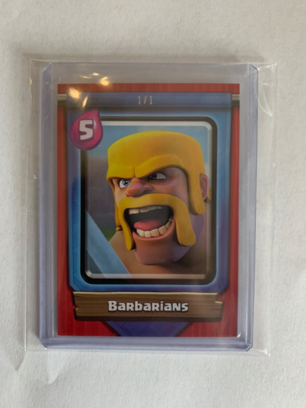 2018 Topps Clash Royale 1/1 Red Border Barbarians SUPER RARE One of a ...
