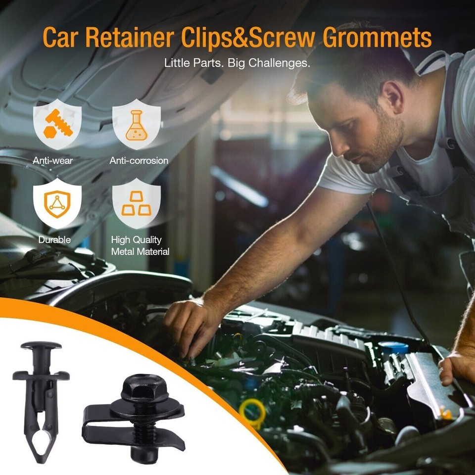 FIT HONDA BODY BOLTS & U-NUT CLIPS M6 ENGINE COVER UNDERTRAY SPLASH ...