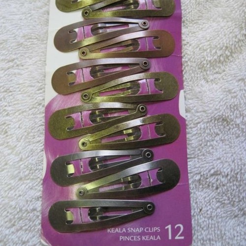 12 Goody Classics Keala Metallic Colored Metal Hair Snap Contour Clips ...