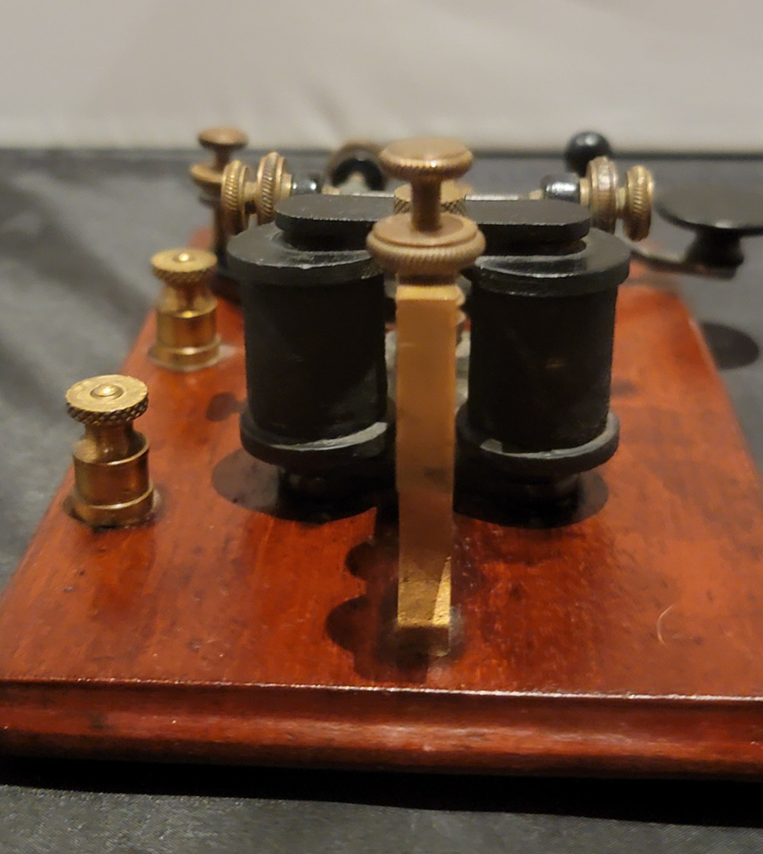 Antique 1880 JH Bunnell Mounted Platform Telegraph Key & Sounder 20ohm ...