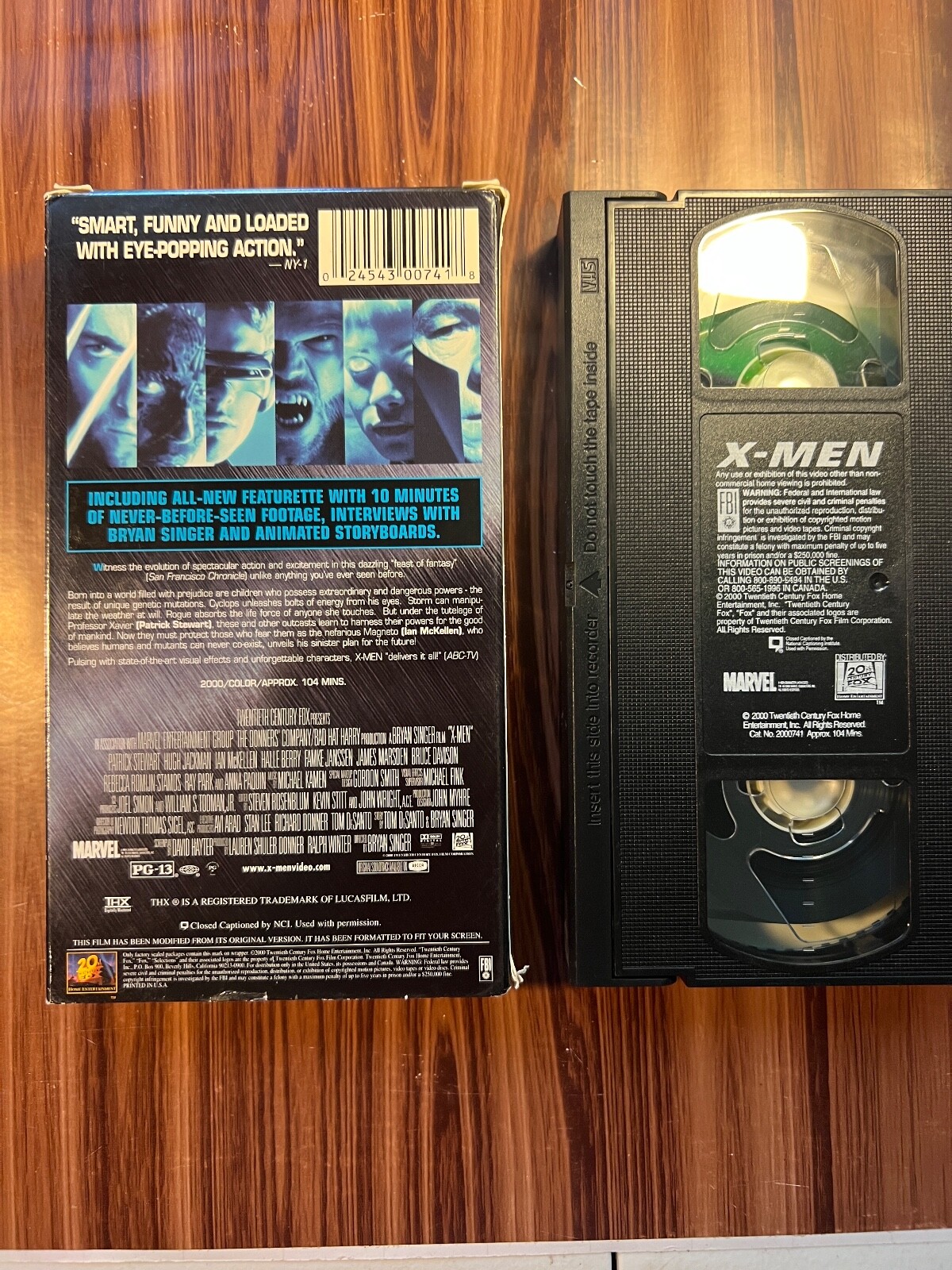 X-Men VHS 2000 Marvel Action Hero Movie Hugh Jackman Patrick Stewart ...