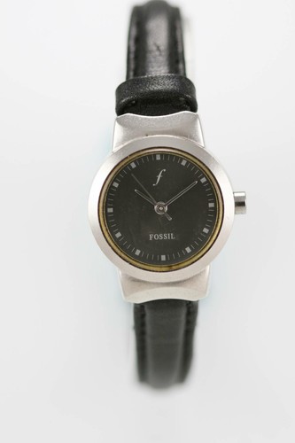 Fossil F2 Women Watch Gray Stainless Silver Water Resistant Leather ...