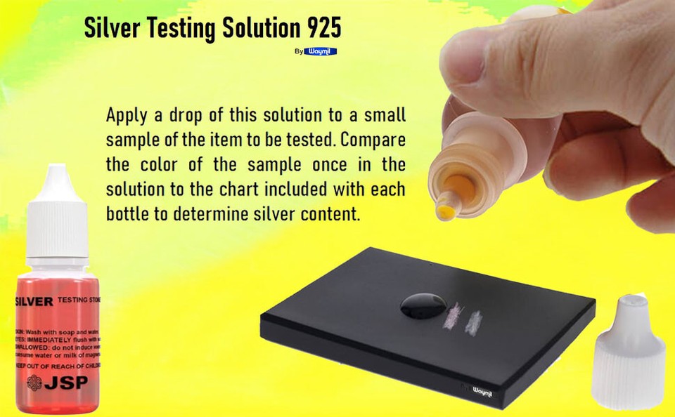 GOLD/SILVER Test Acid Tester Kit 14k and 999 .925 Sterling Jewelry Test ...
