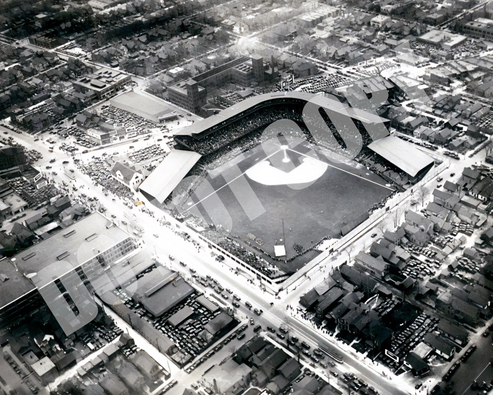Aerial View of Navin Field Detroit Home Tigers Trumbull Michigan 8x10 ...