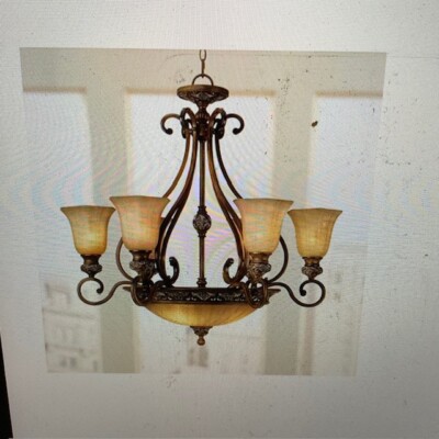 Kathy Ireland Gorgeous Sterling Estate Light Fixture | eBay