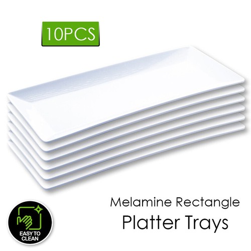 10PCS Melamine Platter Tray Rectangle Plat 15cm x 35cm Home Master ...