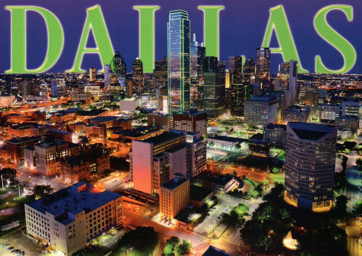 Dallas Texas Downtown At Night