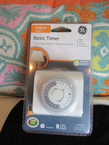 GE Indoor plug-in Basic Timer 24-Hour Programmable 30 min Intervals ...