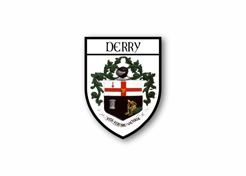 Sticker county shield car vinyl souvenir decal flag caravan crest derry ...
