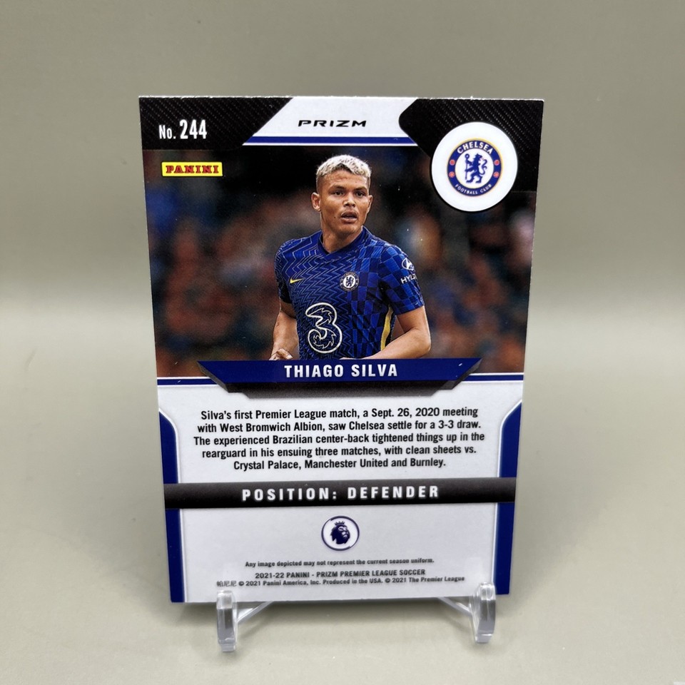2021-22 Thiago Silva Panini Prizm Red White Blue Holo Premier League ...