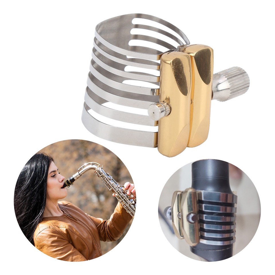 Sax Metal Ligature Clip Clamp Single Screw Flute Head Saxophone ...