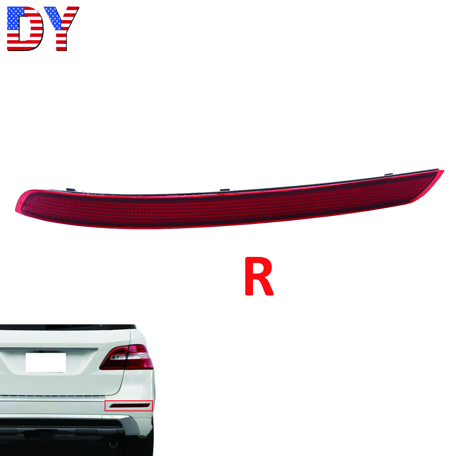 Rear Right Bumper Reflector Fit for Mercedes-Benz GLE400 ML350 ...