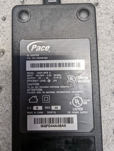 Pace AC Adapter EADP-36FB A Used Working Condition | eBay