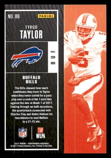 2017 Panini Contenders #89 Tyrod Taylor Buffalo Bills Football card | eBay