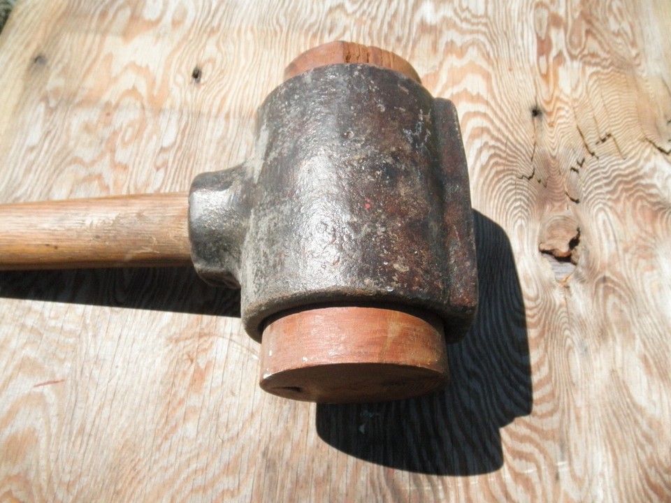 Unique Vintage 12 lb Round Sledge Hammer Head, Fence Post Sledge Maul ...