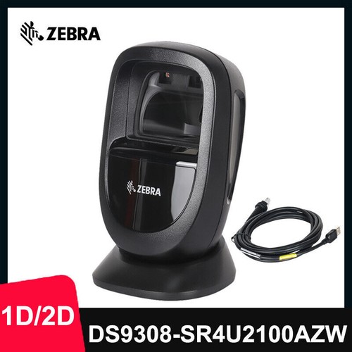 New Zebra DS9308-SR4U2100AZW Handsfree 1D 2D QR Barcode Scanner Kit w ...